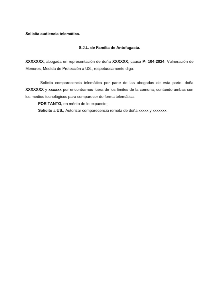 Solicita Audiencia Telematica | PDF