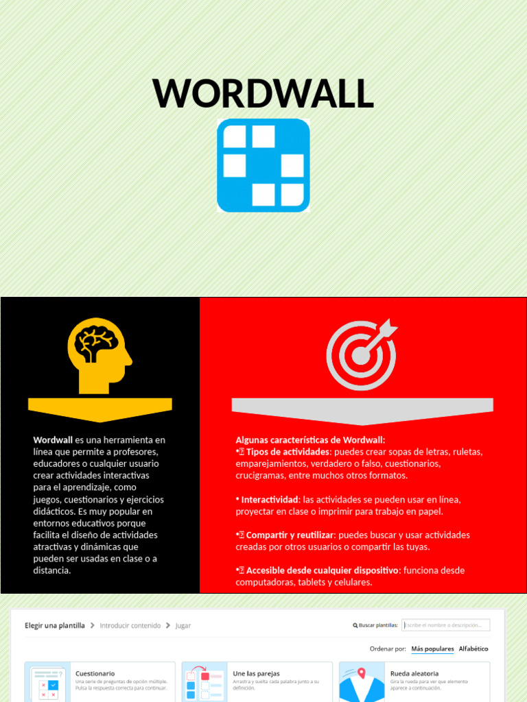 Manual de WORDWALL | PDF
