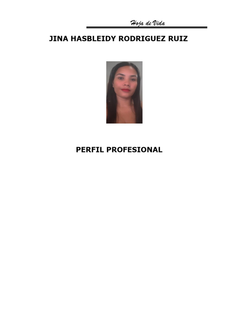 Hoja de Vida JINA 2024 | PDF