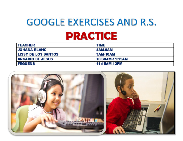 Google Exercises and RS Practice Schedule | PDF