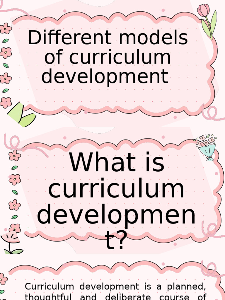 Different Models of Curriculum Development | PDF | Curriculum | Learning