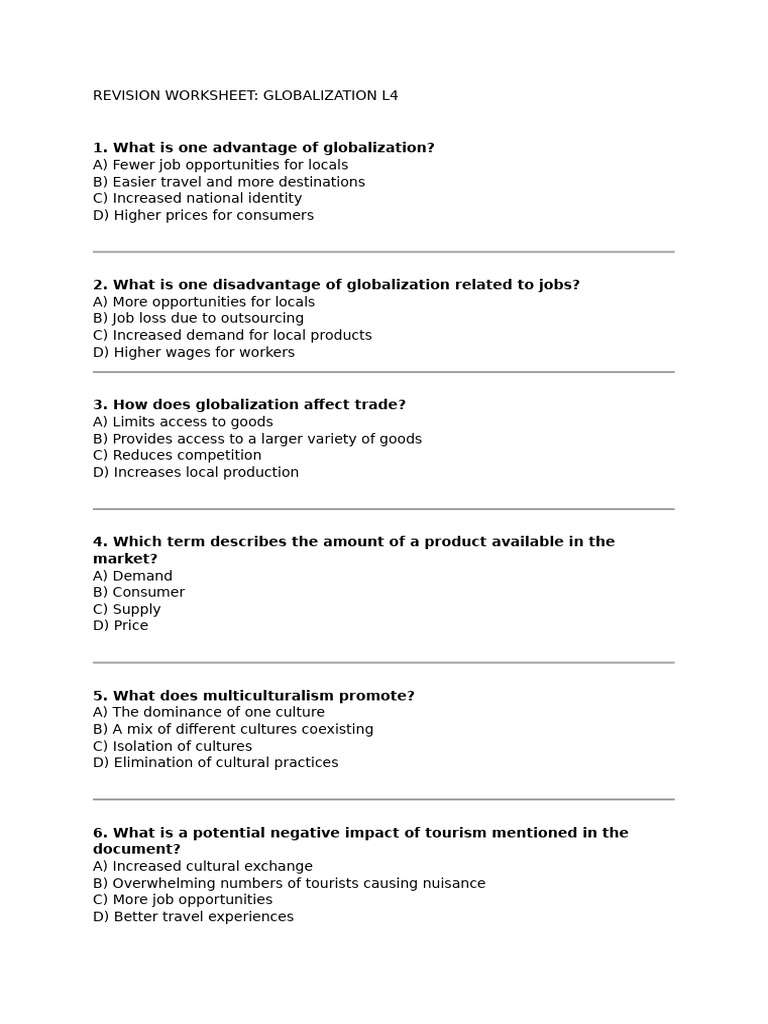 RW-Globalization L4 | PDF