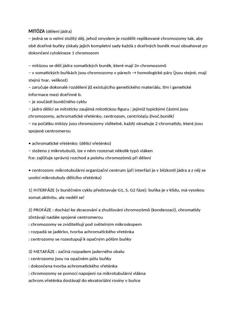 I.-Deleni-jadra-MITOZA-MEIOZA-BUNECNY-CYKLUS (2) | PDF