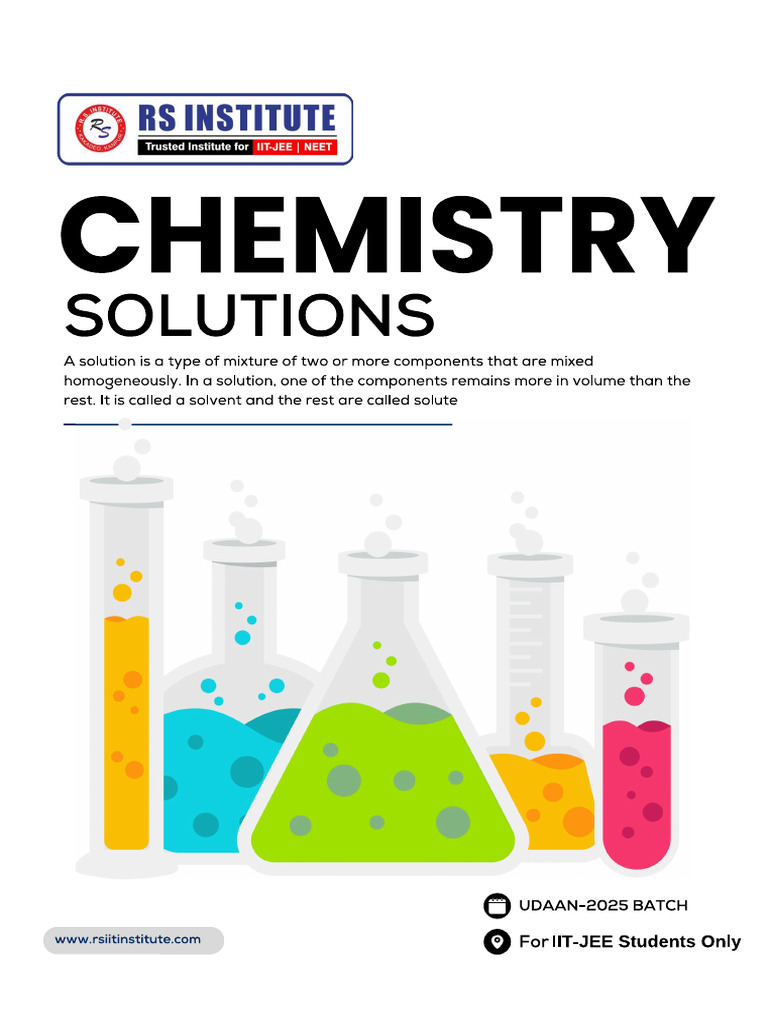Chemistry Iit Solution 01 | PDF
