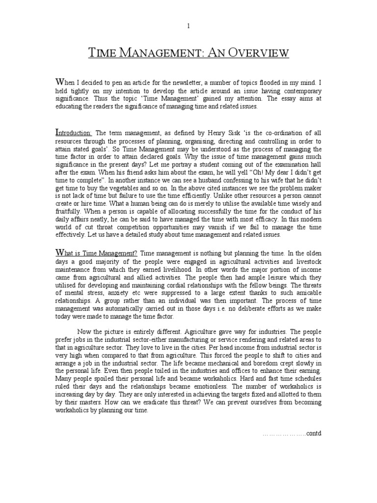 Time Management | PDF | Time Management | Professional Skills