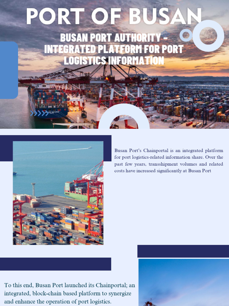 Busan Port Authority - Integrated Platform For Port Logistics ...