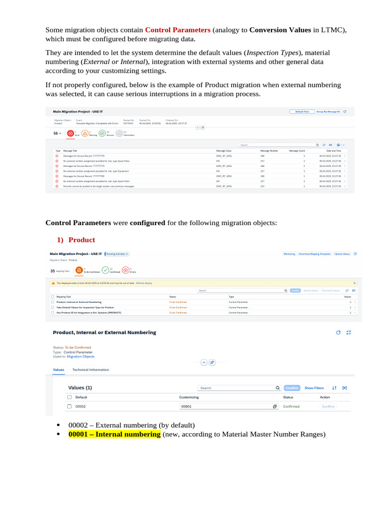 Migration Control Parameters & Mapping Tasks | PDF