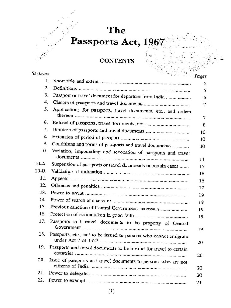 Passports Act, 1967. | PDF