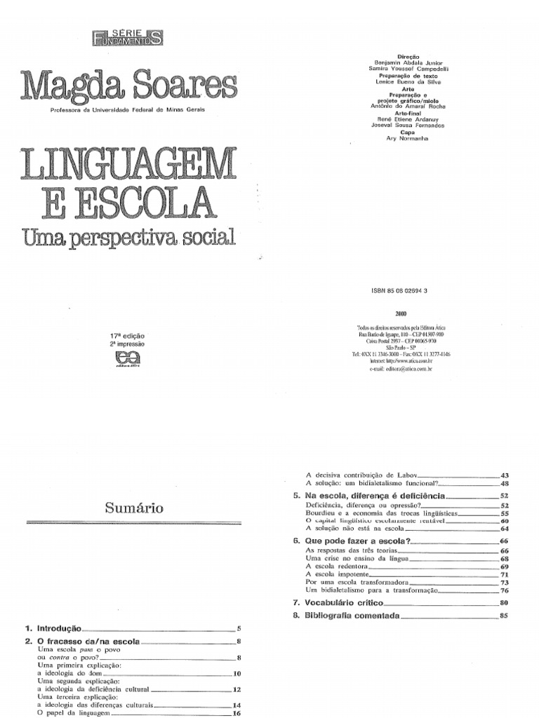 6- Magda Soares - Linguagem e escola - Cap. 3 e 4 | PDF
