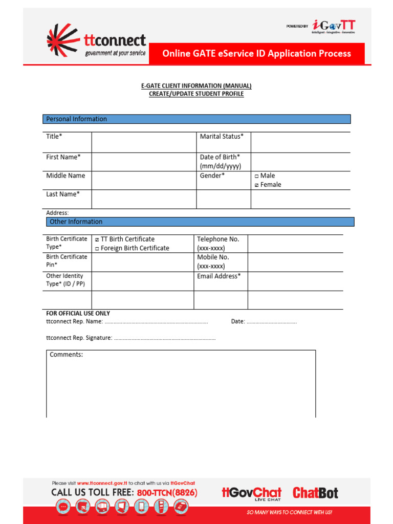 Requirements For Completion of Online GATE EService ID Application ...