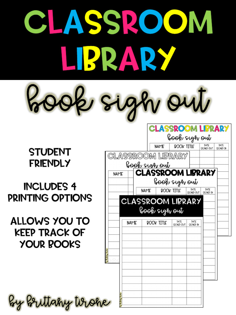 Book Sign Out: by Brittany Tirone | PDF