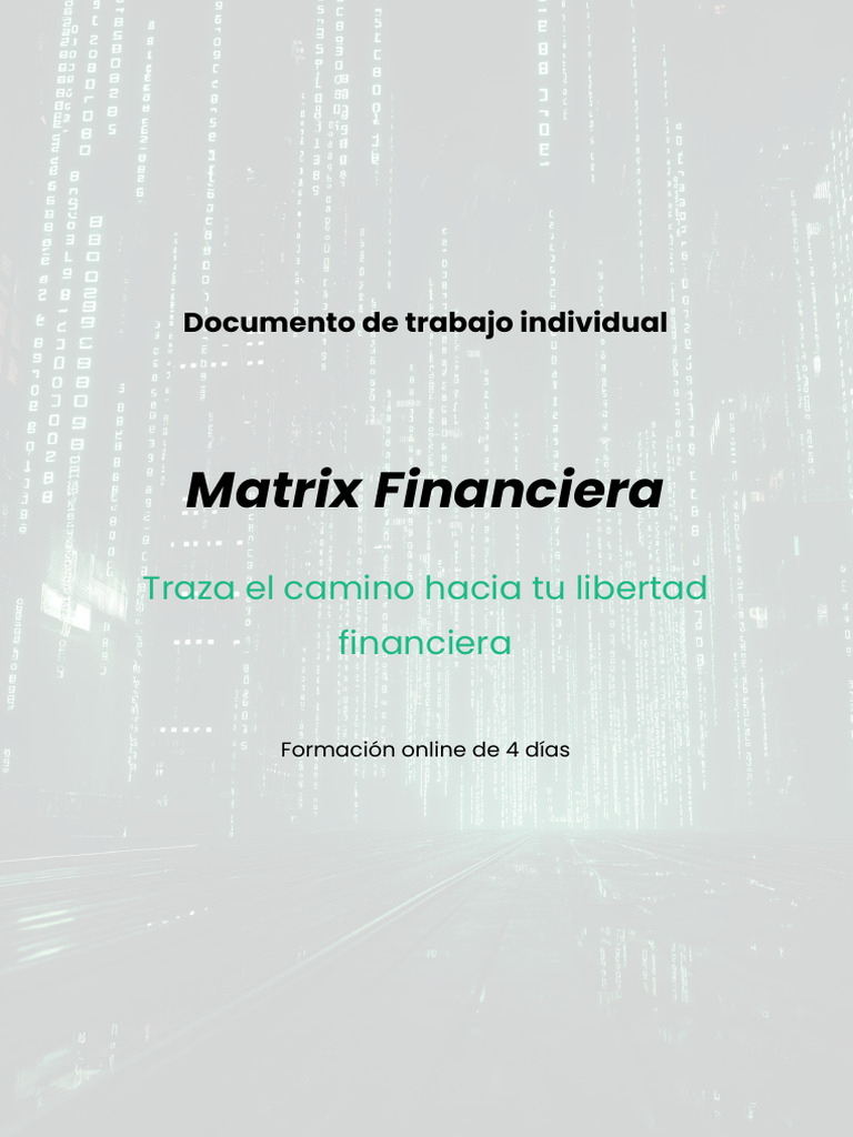 (IFS) Workbook Matrix Financiera | PDF | Parcialidad | Inversiones
