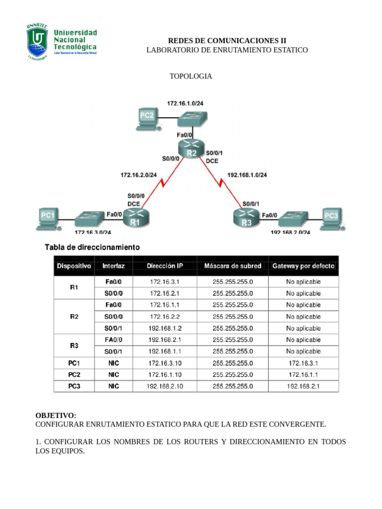 Practica Enrutamiento Estatico | PDF
