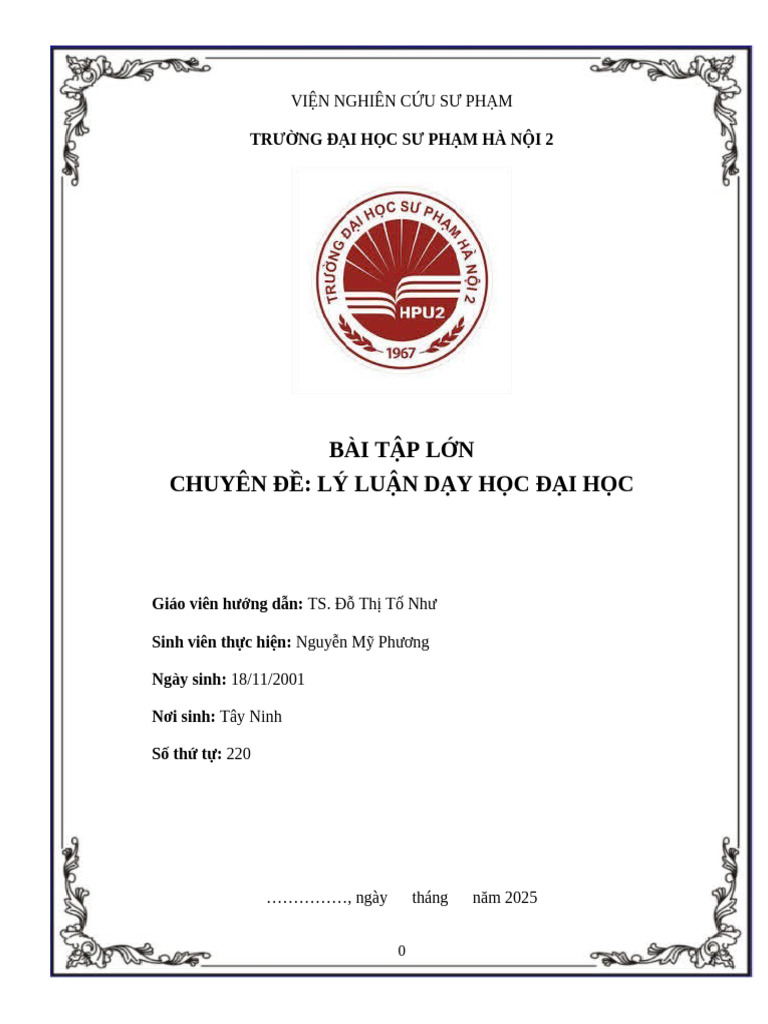 10. Lý luận dạy học đại học (chưa xong) | PDF