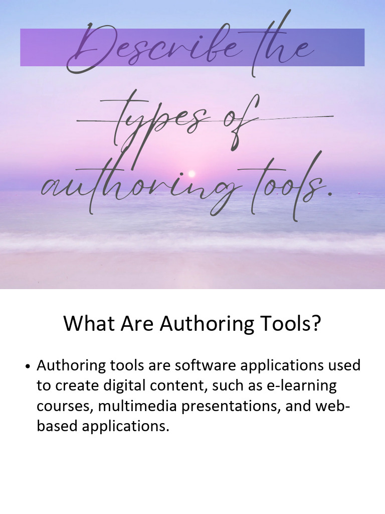 Authoring Tools Presentation | PDF