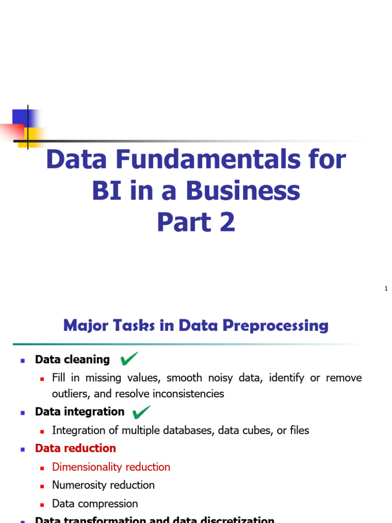 3-Data Fundamentals For BI - Part2 | PDF | Principal Component Analysis | Data Compression