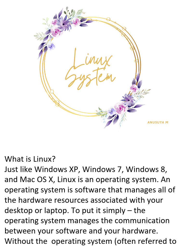 Overview of Linux Operating System | PDF