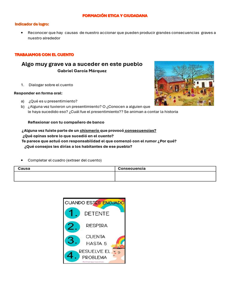 Algo muy grave va ha suceder en el pueblo | PDF