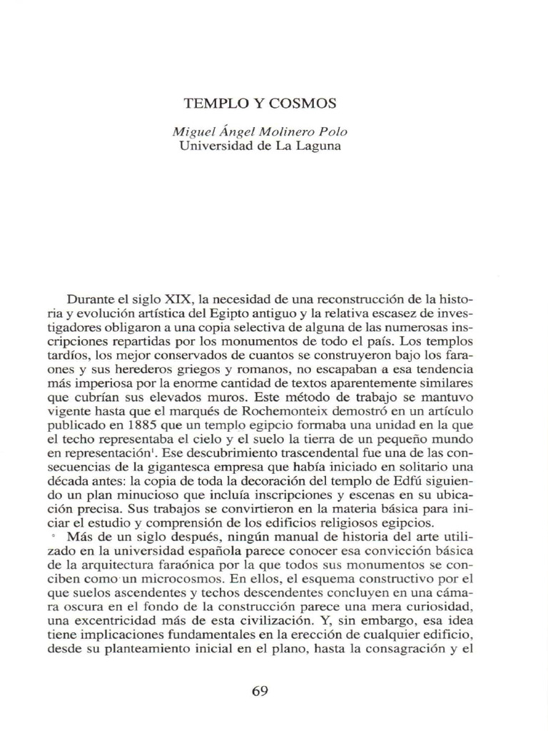 Templo y Cosmos | PDF | templo | Tebas