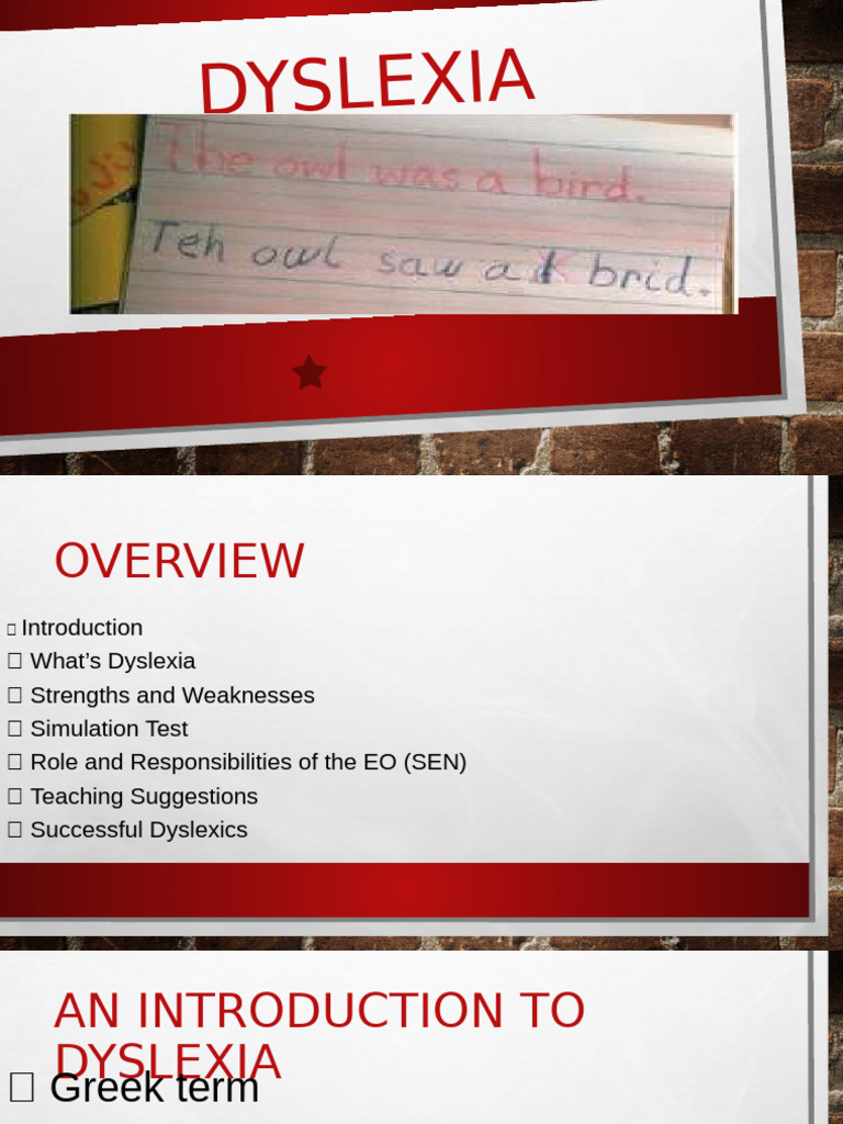 Dyslexia Power Point For Today | PDF | Dyslexia | Behavior Modification