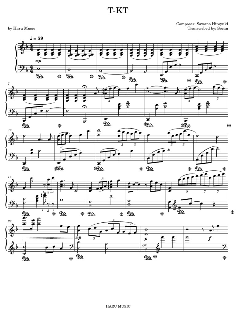 T-KT - Hiroyuki Sawano T-KT - AOT S3 OST | PDF