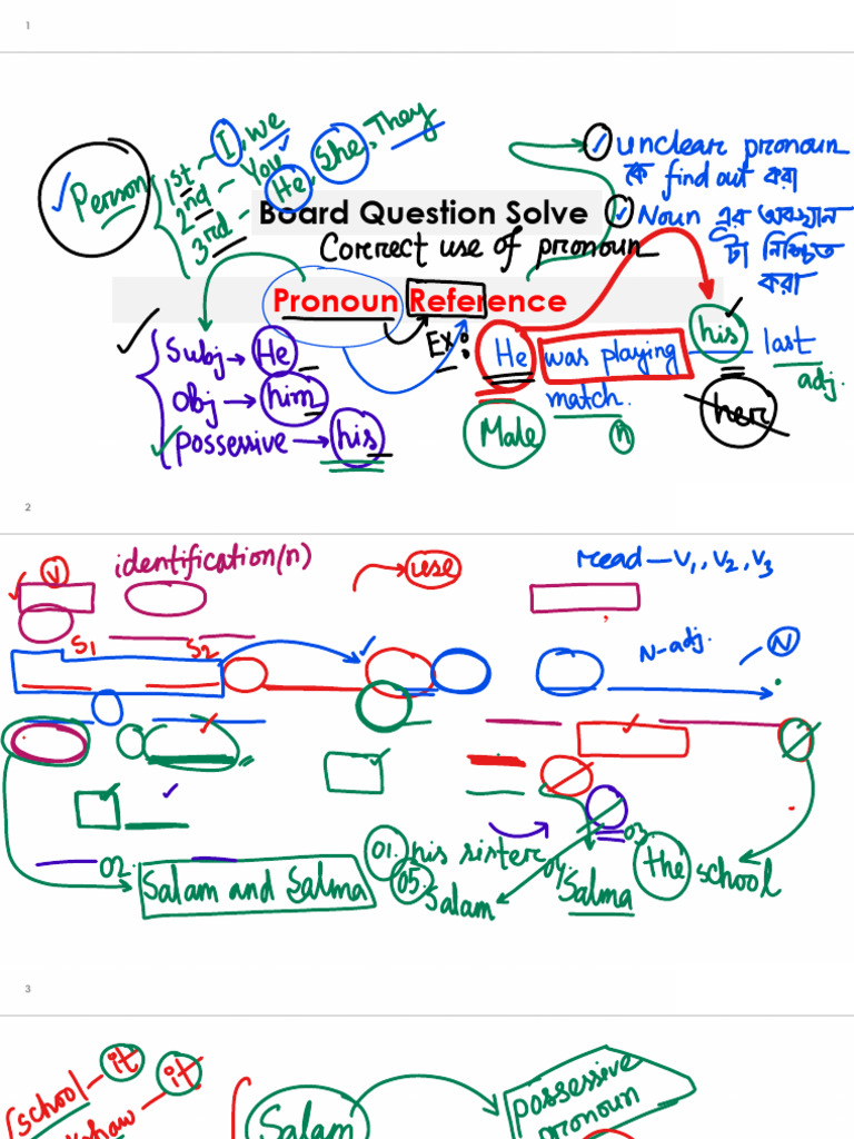 Board Question (Pronoun Reference) HSC 24 | PDF | Foods