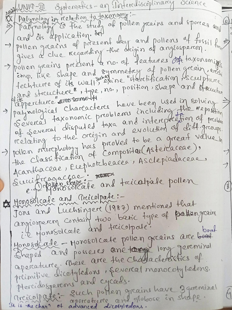 Palynology In Relation To Taxonomy Pdf Plant Reproduction Plants