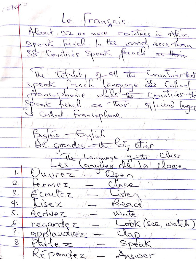 French Class Note BTH Level 300 | PDF