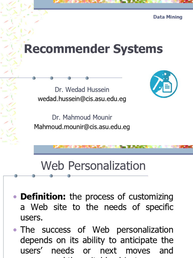 DM Lect 6_Recommender Systems | PDF | Information Science | Computing