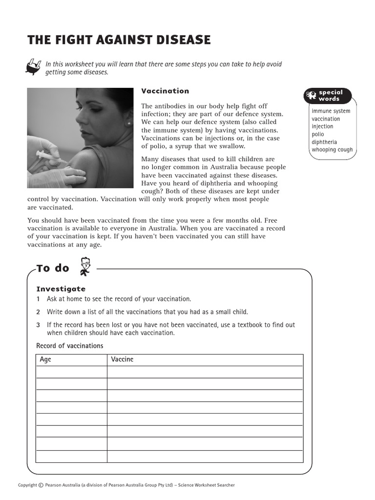 The Fight Against Disease | PDF | Vaccines | Vaccination