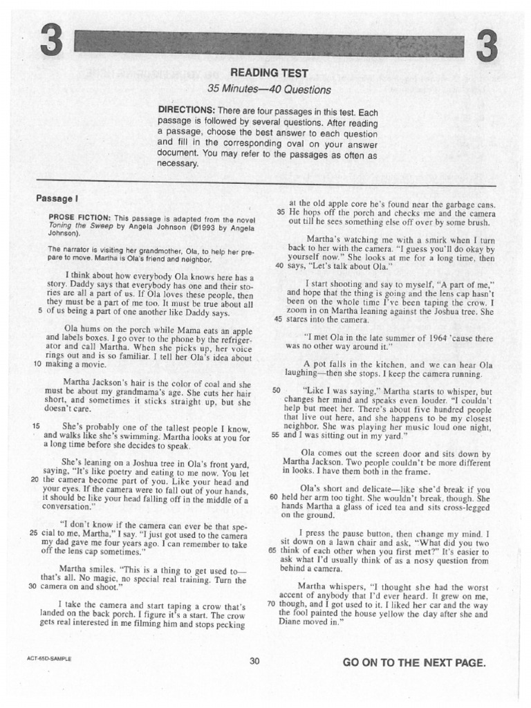 ACT Practice ACT 9 | PDF