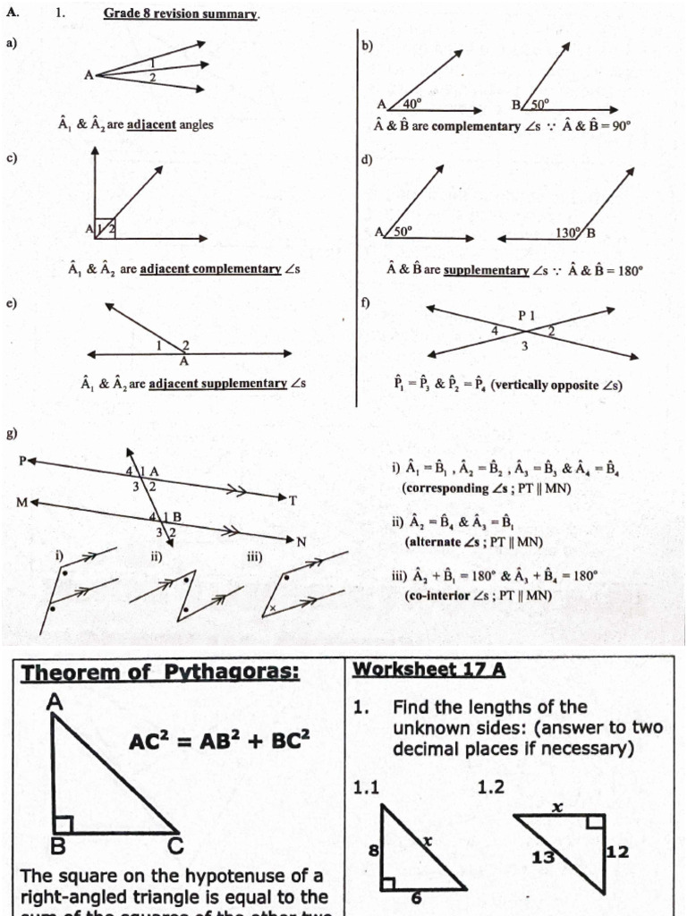 Grade 8 Revision | PDF
