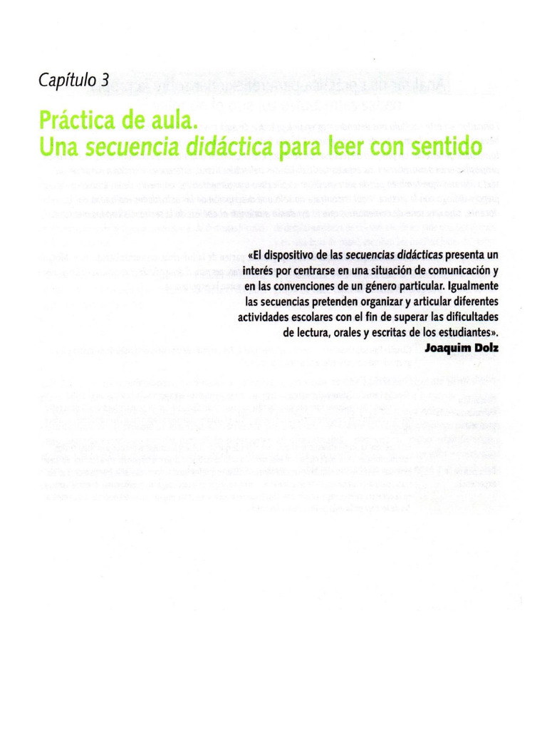 Secuencia Didactica Leer Con Sentido | PDF