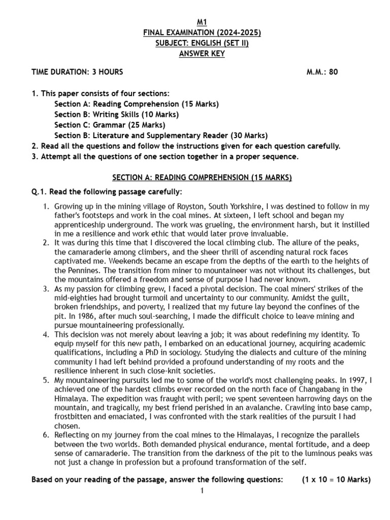 English Final Exam Answer Key 2024-2025 | PDF | Dorothy Gale ...