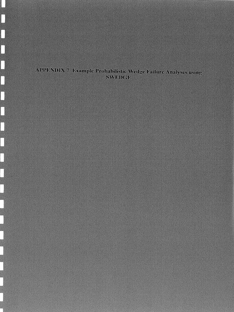 Appendix 7 Example Probabilistic Wedge Failure Analyses us~1 | PDF
