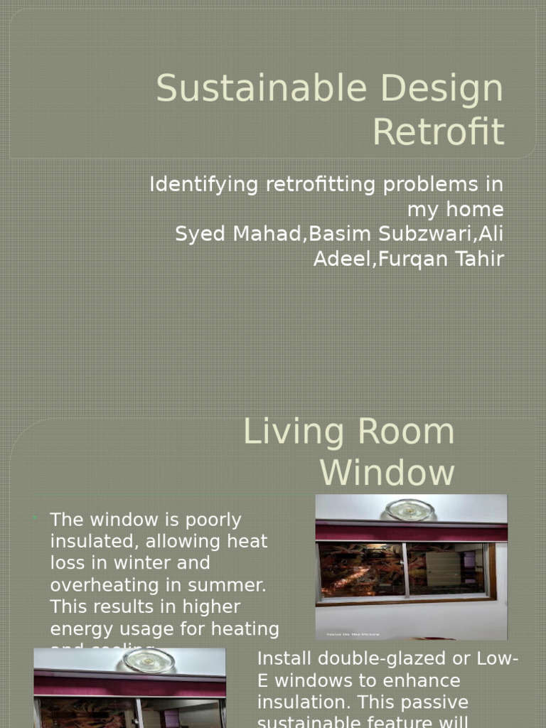 Sustainable Design Retrofit project | PDF