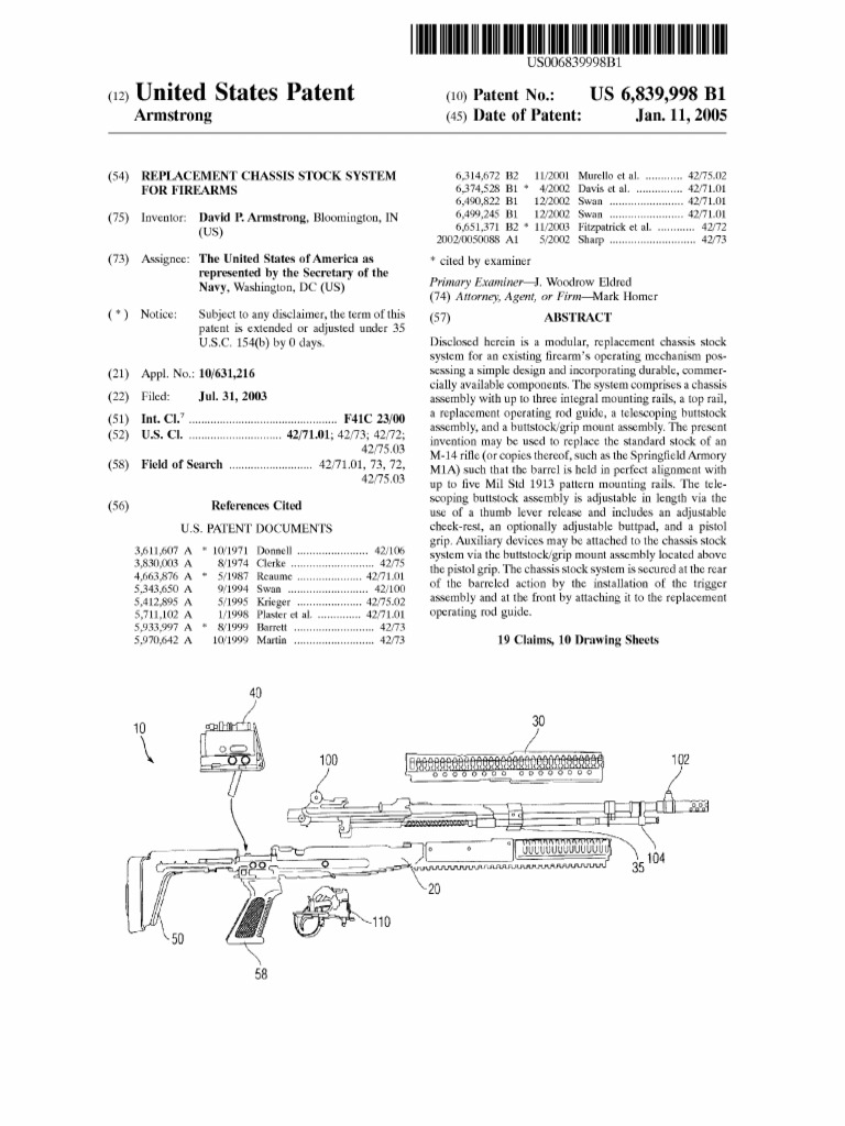 Sage International M14ALCS Chassis Patent | PDF | Chassis | Gun Barrel