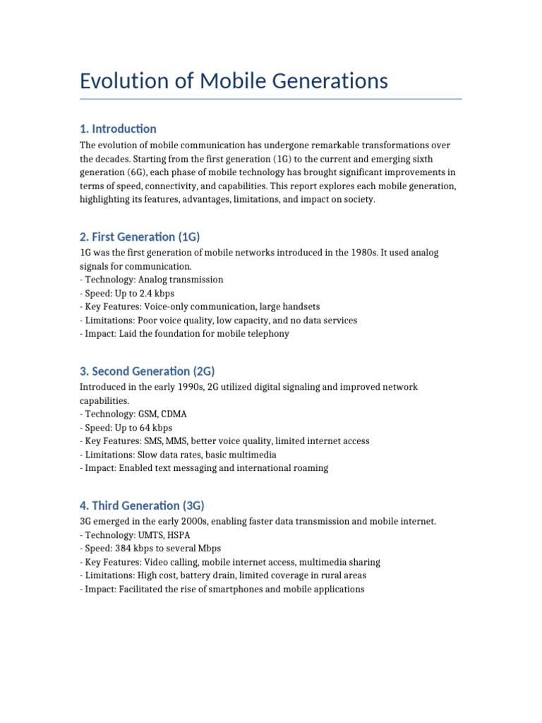 Mobile Generations Report | PDF | 4 G | 3 G
