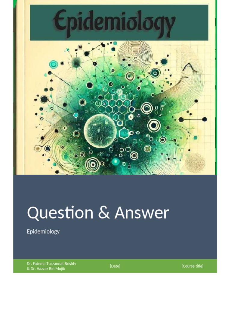 Epidemiology 1st Semester | PDF | Public Health | Epidemiology