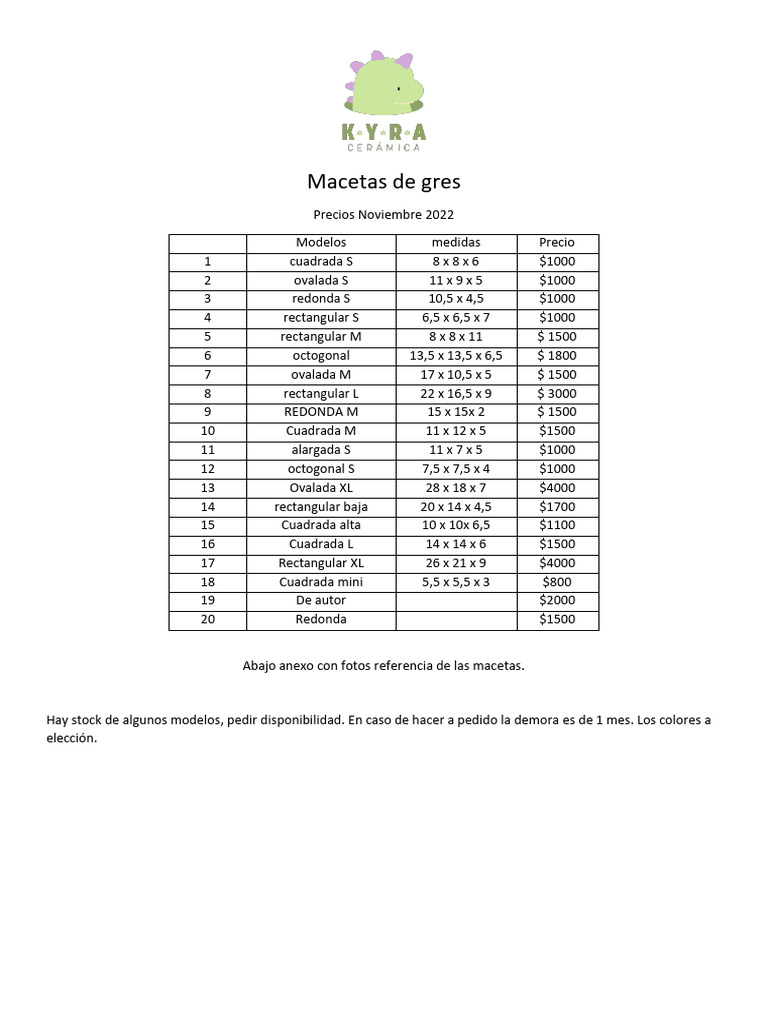 Macetas de Gres Catalogo Noviembre 2022 (1) | PDF