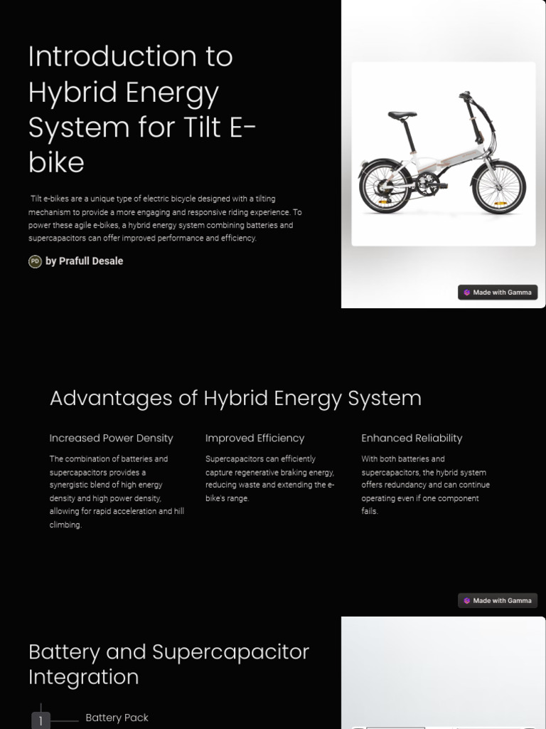 Introduction To Hybrid Energy System For Tilt E Bike | PDF | Hybrid Vehicle | System