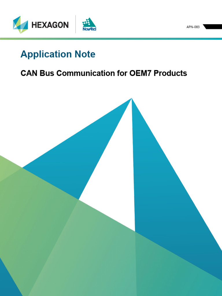 APN 083 CAN Bus Communication For OEM7 Products | PDF | Electronics ...