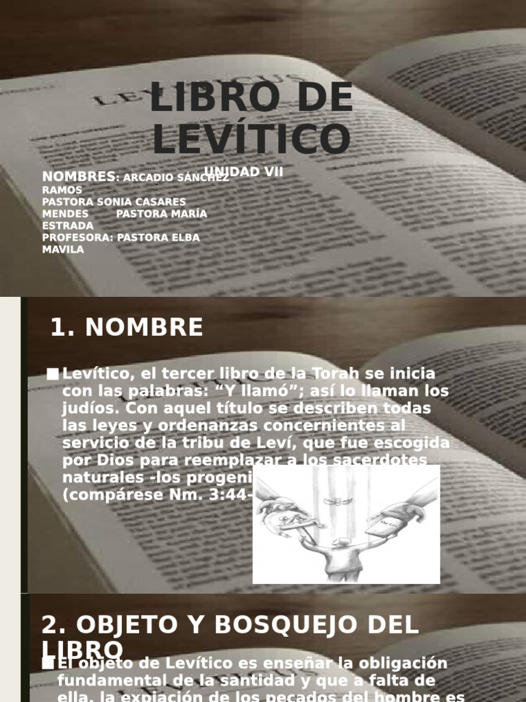 LIBRO DE LEVÍTICO | PDF