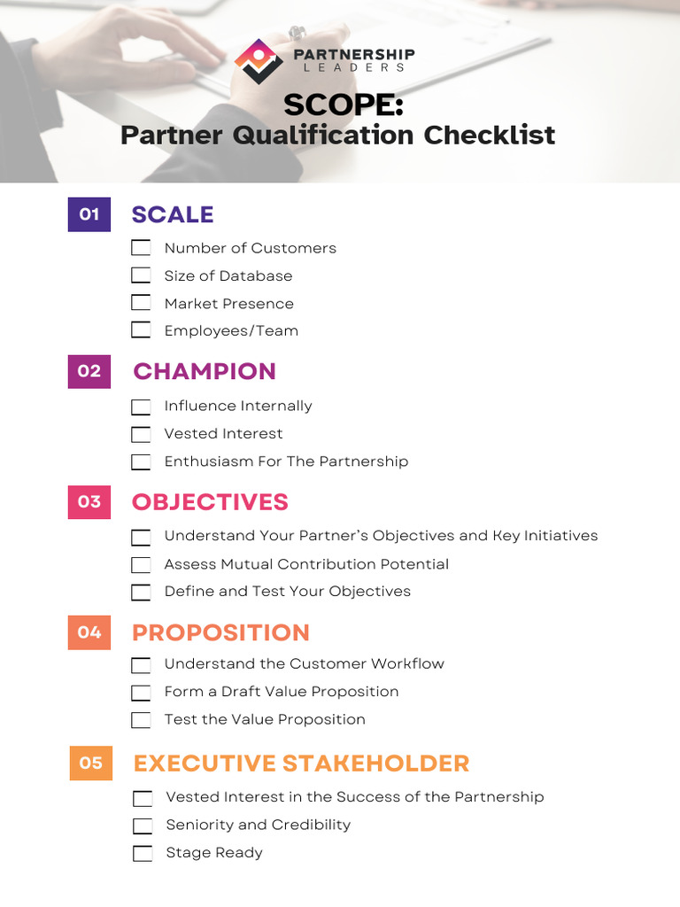 PL SCOPE Partner Qualification Checklist | PDF