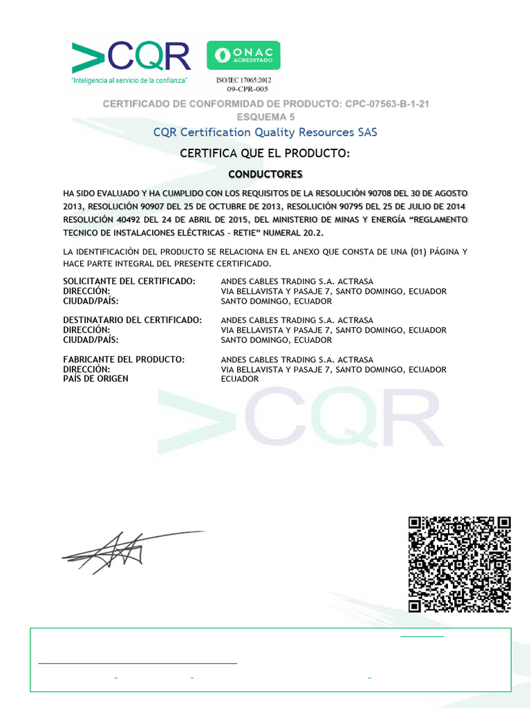 CPC-07563-B-1-21 Andes Cables | PDF