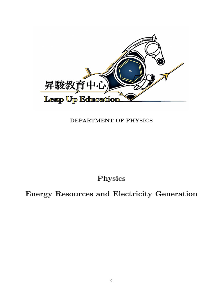 Energy Resources and Electricity Generation | PDF | Nuclear Power ...