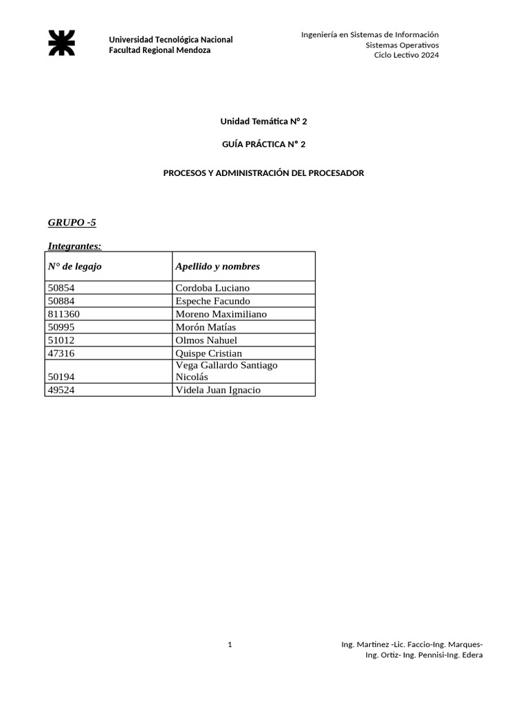 TP 2 | PDF | Proceso (Computación) | Hilo (Computación)