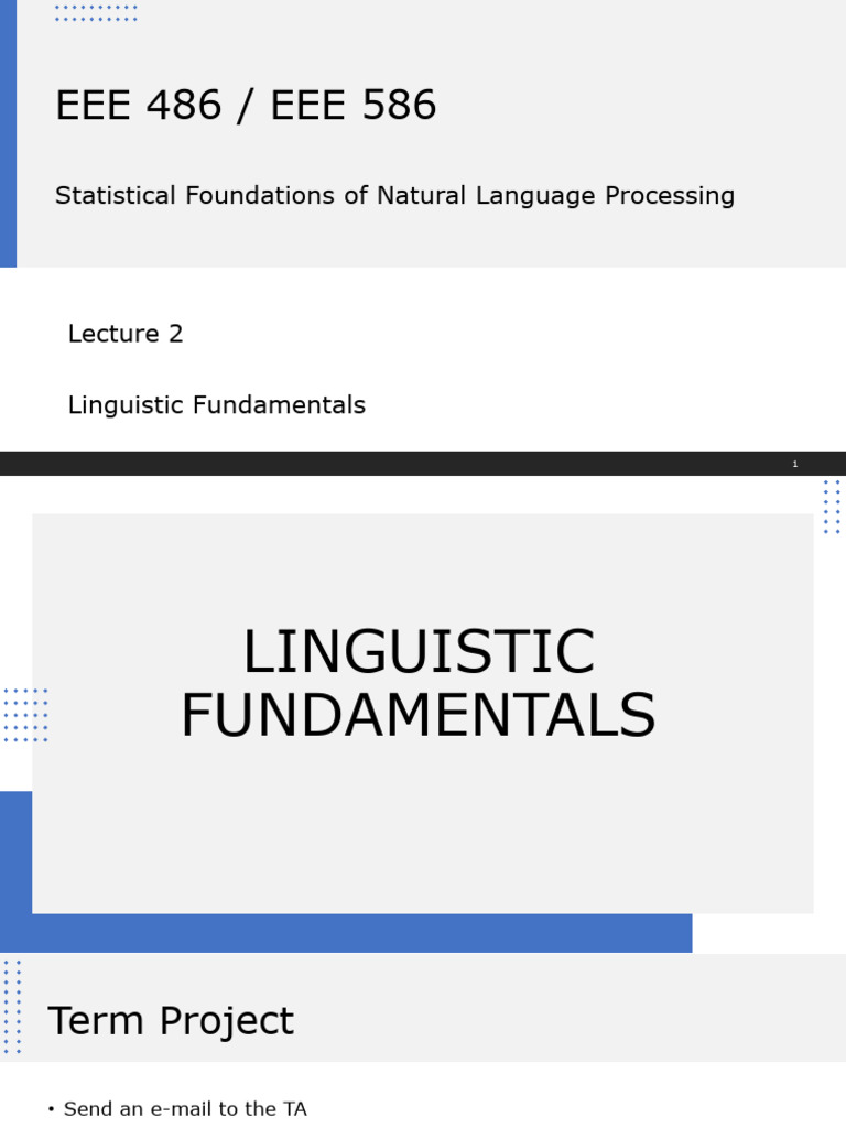 Lecture 2 LinguisticPreliminaries | PDF | Part Of Speech | Word