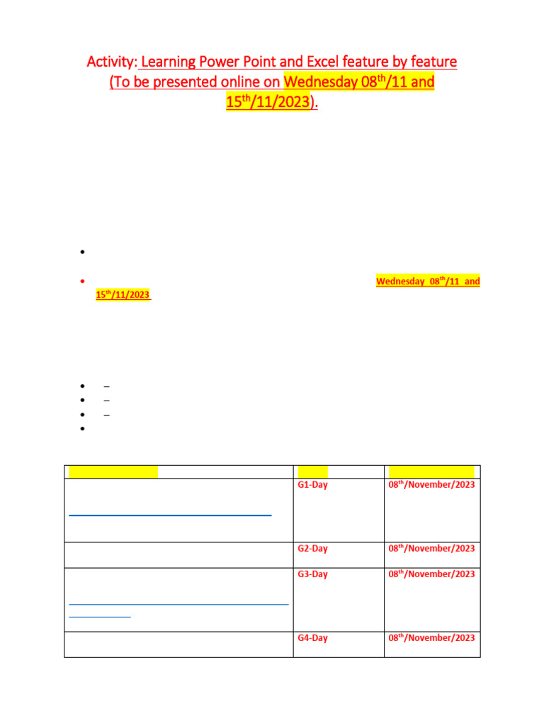 Assignment - MS Powerpoint and Excel (Presentations) | PDF | Microsoft Excel | Microsoft Power Point
