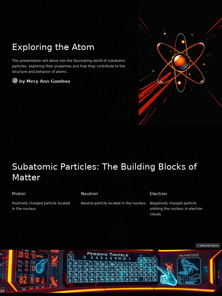 Understanding Atoms and Subatomic Particles | PDF